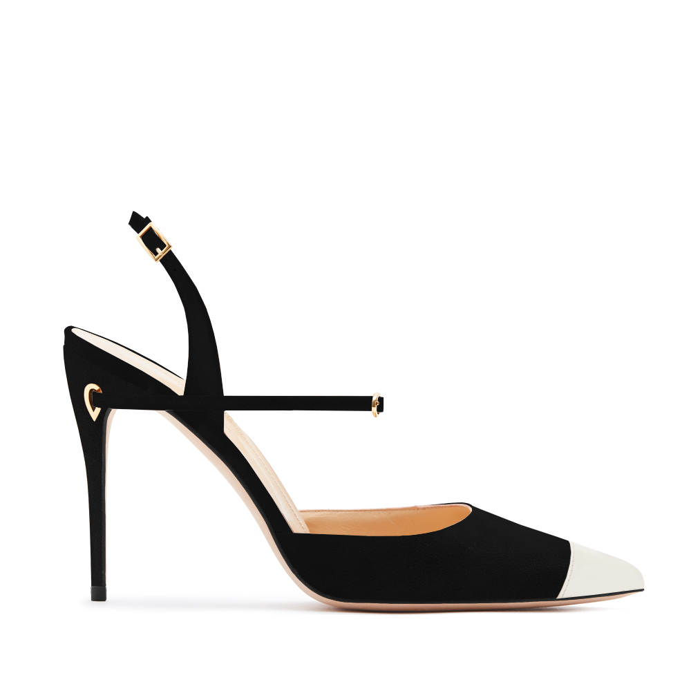 Vittorio 105 Chalk White Patent Toe Cap Bespoke – Jennifer Chamandi ...